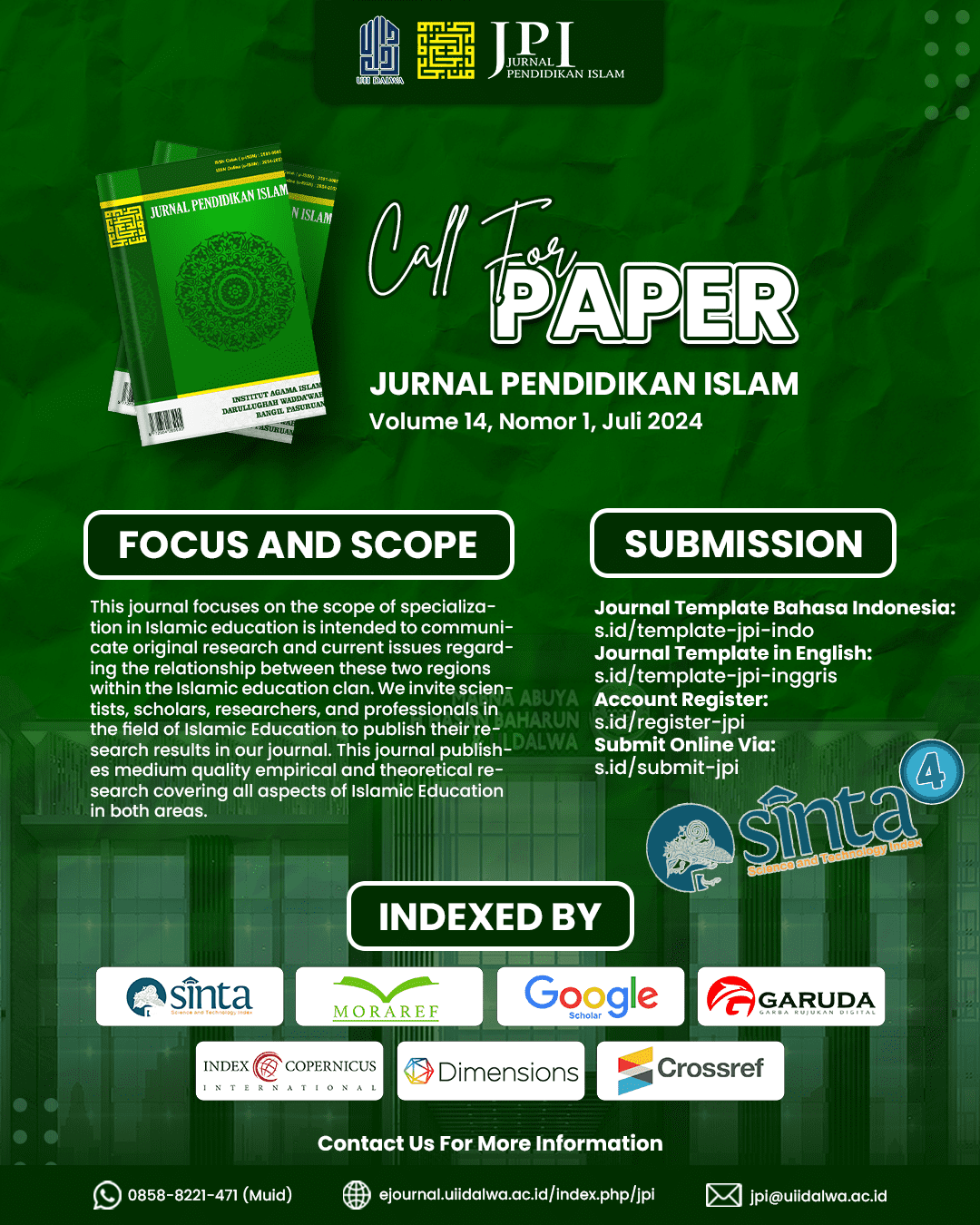 Announcements | Jurnal Pendidikan Islam